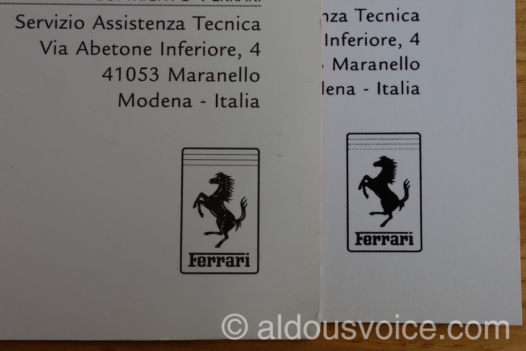 Fake Ferrari Service History (Part 2) – Aldous Voice